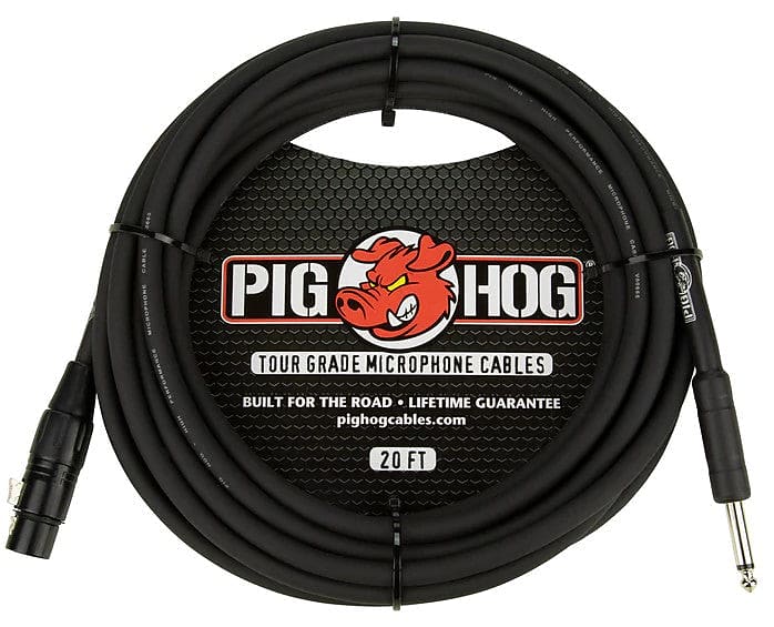 Pig Hog Hi-Z Mic Cable, 20ft | Reverb