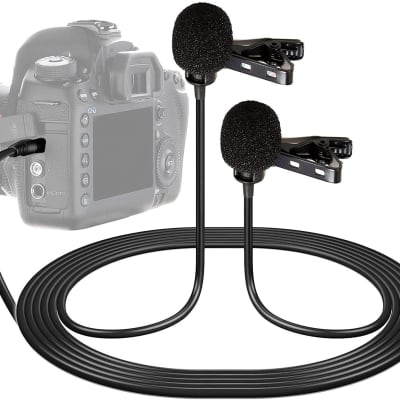 Vidpro XM-DLC Dual-Head Interview Lavalier Microphone for | Reverb