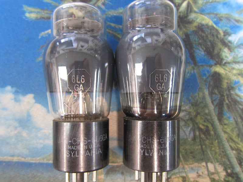 Pr Vintage Sylvania 6L6GA Coke Bottle Tubes, 1950s, USA, Test | Reverb