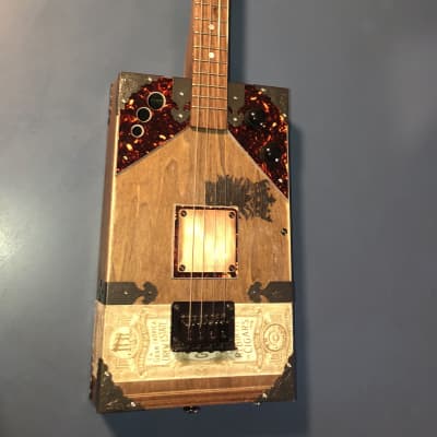 Fretless Acoustic 4-String Cigar Box Guitar | Reverb