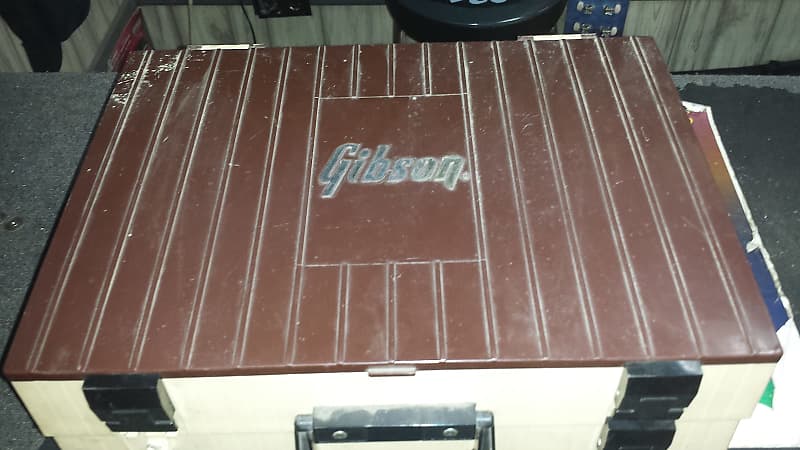 Gibson vintage guitar parts box late 60's/70's brown and | Reverb