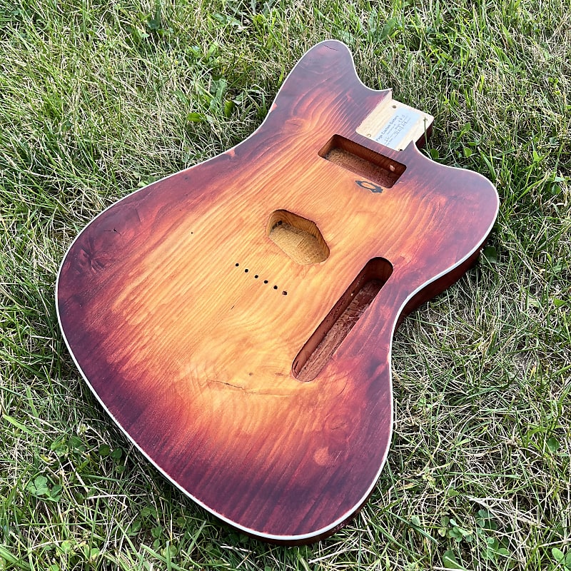 Offset Tele Bound Top Guitar Body - Faded Cherry Burst, Relic | Reverb