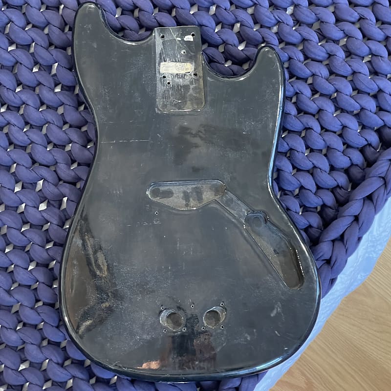 1980 Fender Musicmaster Bass Body - Black | Reverb