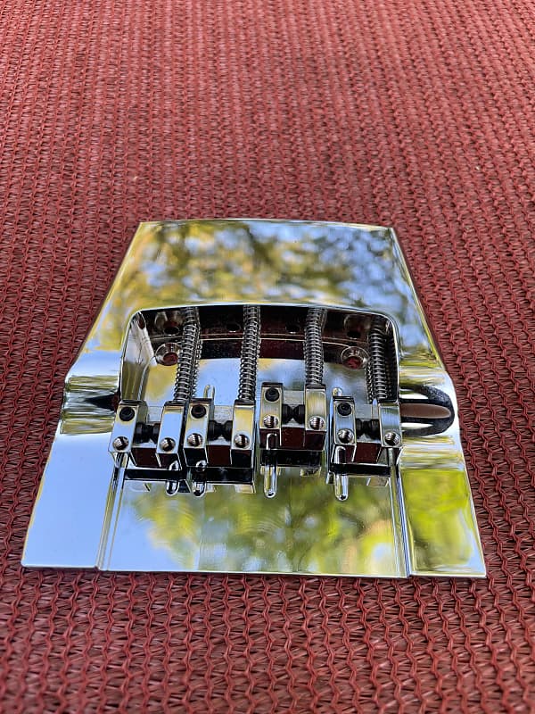 Hipshot Rickenbacker Replacement Bridge - Aluminum/Chrome for | Reverb