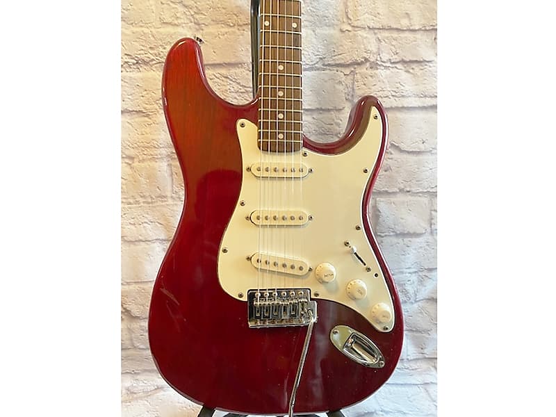 Trans Red Jay Turser Stratocaster | Reverb