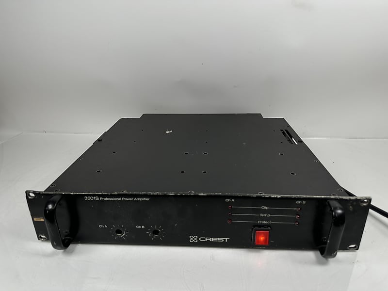 Crest 3501s Vintage Power Amplifier, Black, 450 Watts | Reverb