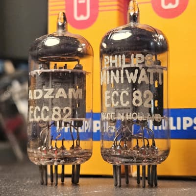 NOS Pair Philips ECC82 / 12AU7 perfectly matched - Heerlen | Reverb