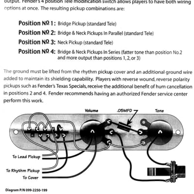 Fender Telecaster Custom Shop 4-way Pickup Selector Switch, | Reverb
