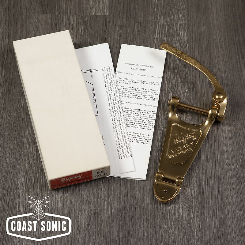 Vintage 60s/70s (?) Bigsby B-6 Gold w/ bridge, original box & | Reverb