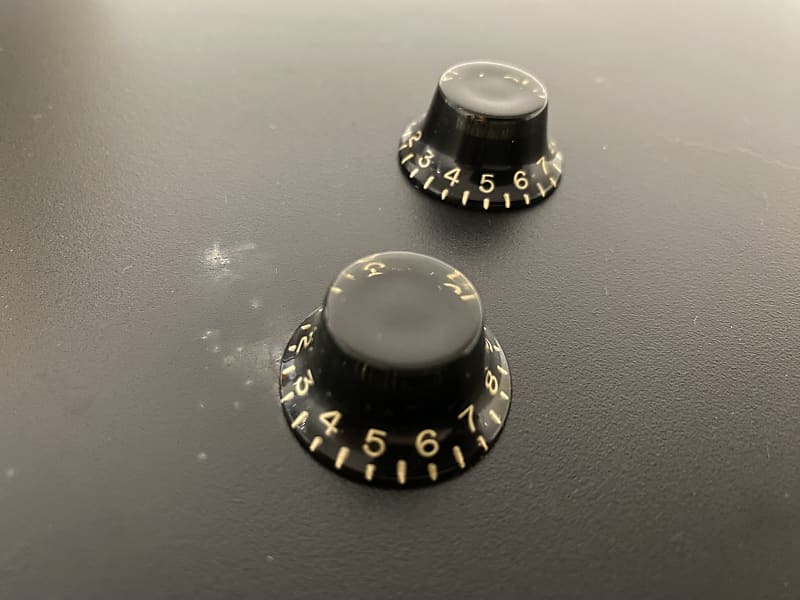 Vintage 1950s Gibson Black Bonnet Knob Set | Reverb