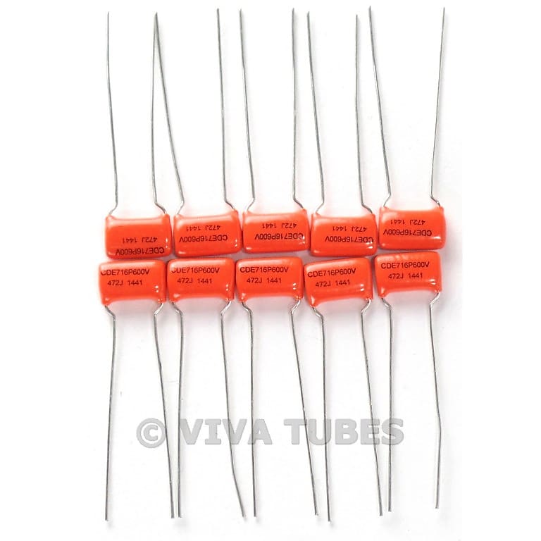 Lot of 10 New Sprague 716P Orange Drop .0047uF 600V 5% Poly | Reverb