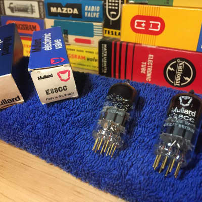 2 nos philips e188cc gold pin audio tubes, warm tone dutch | Reverb