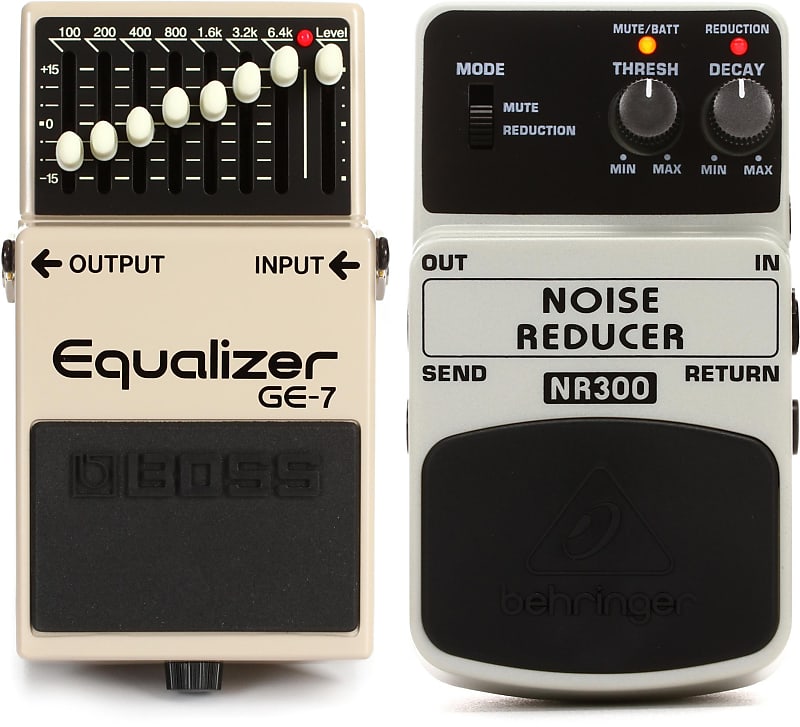 Boss GE-7 7-band EQ Pedal Bundle with Behringer NR300 Noise | Reverb