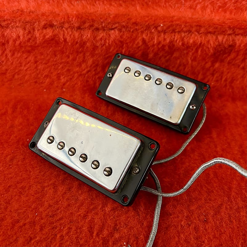 Gibson Tarback humbucker pickups 1970’s - Chrome original | Reverb