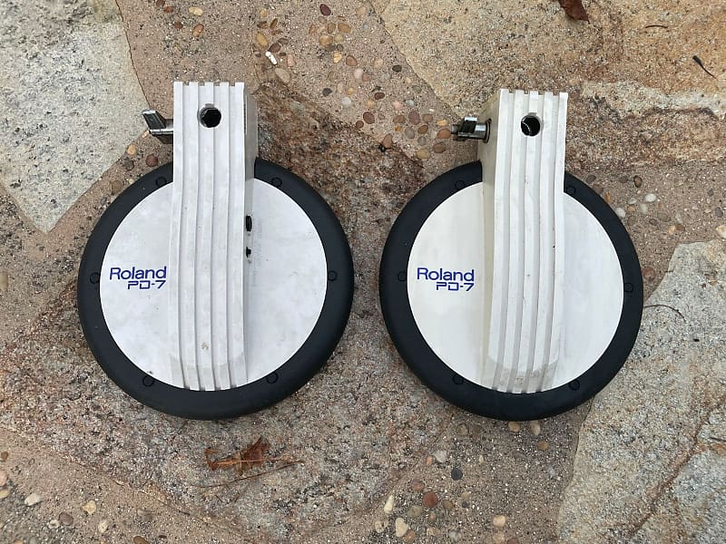TWO PACK Roland PD-7 electronic drum tom cymbal pad | Reverb