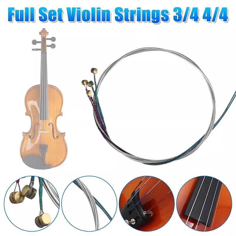 3/4 4/4 Violin Strings Set Replacement E,A,D,G Nickel Silver | Reverb