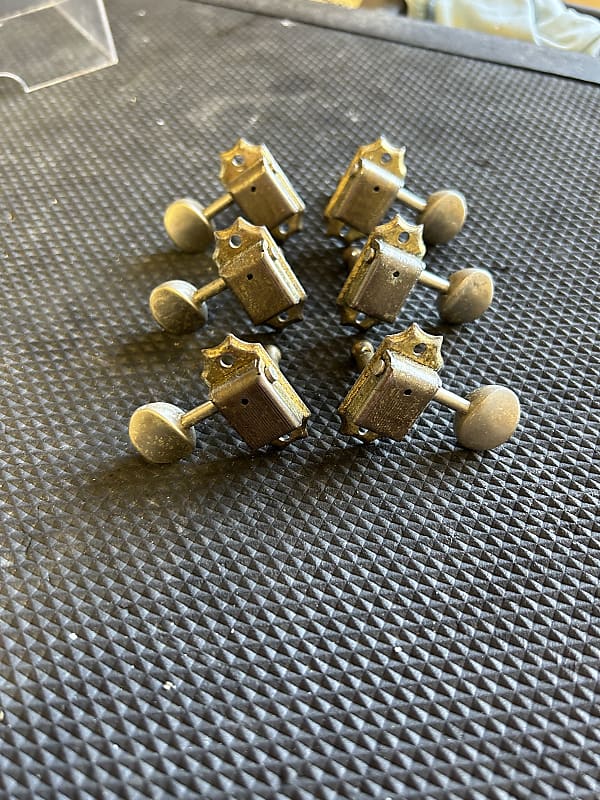 1964-68 Kluson Gold Double Line Tuners Set Gibson | Reverb UK