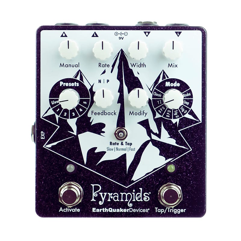 Earthquaker Devices Pyramids Stereo Flanger, Purple Sparkle | Reverb