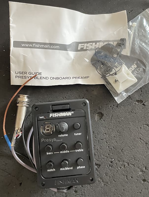 Fishman Presys PSY-201 Acoustic Guitar Under Saddle Pickup | Reverb