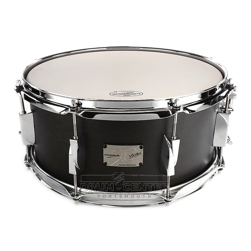 Canopus Yaiba Maple Snare Drum 14x6.5 Ebony Matte Lacquer | Reverb