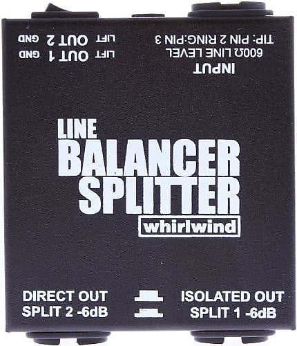 Whirlwind LBS - 1x2 Line Balancer and Splitter | Reverb
