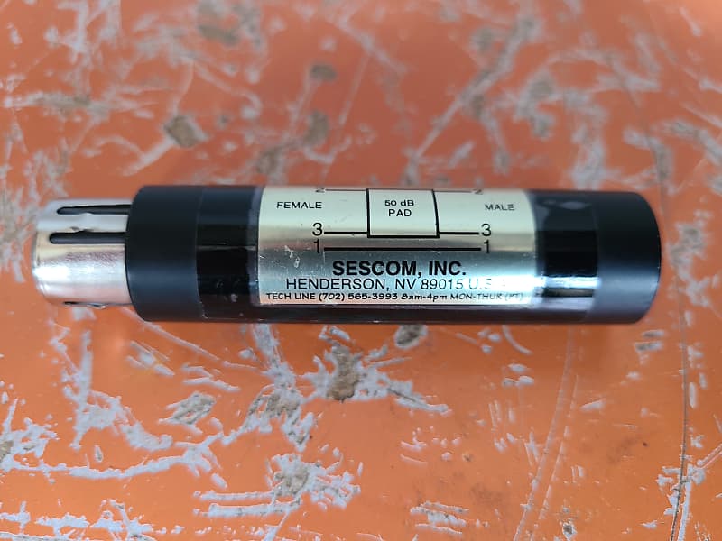 Sescom IL-16 XLR Line to Microphone Level Inline Pad | Reverb