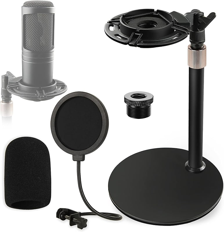 AT2020 Desktop Microphone Stand with Shock Mount, Foam | Reverb