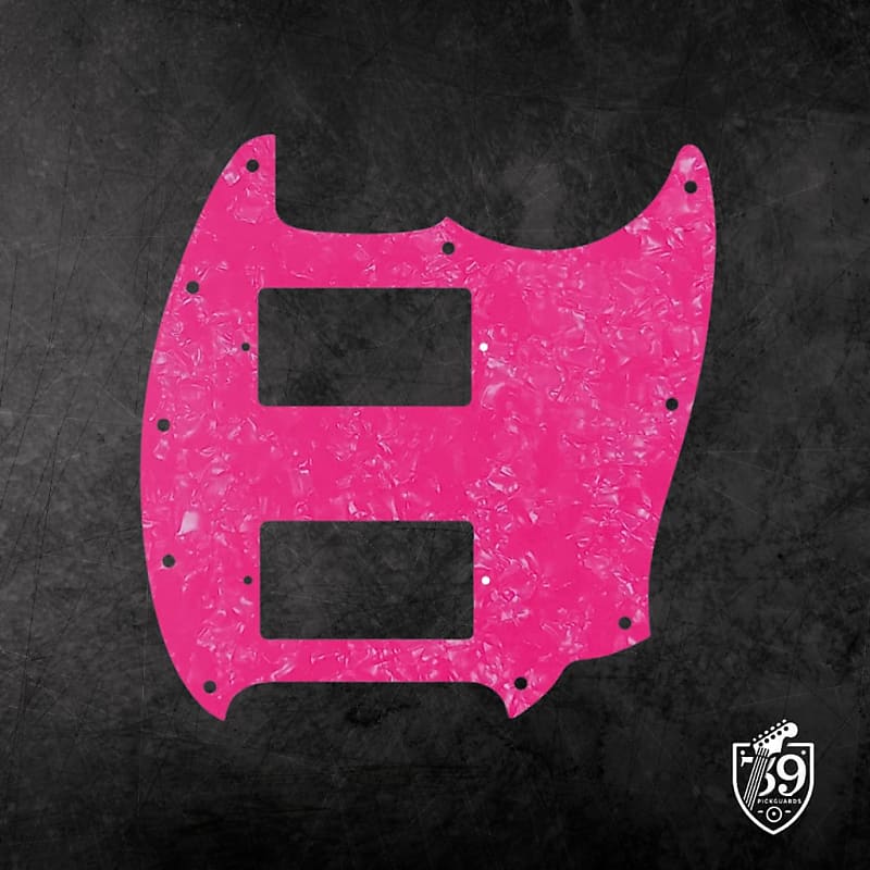 4 Ply Pink Pearl Mustang Classic Series HH Pickguard | Reverb