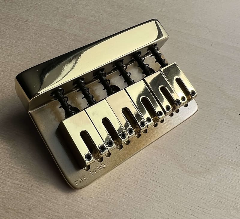 NOS Brass DiMarzio Strat Bridge - Hardtail, Gibson Spacing | Reverb