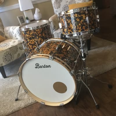 Barton Studio Series 4pc Drum Set - Black & Gold Pearl | Reverb