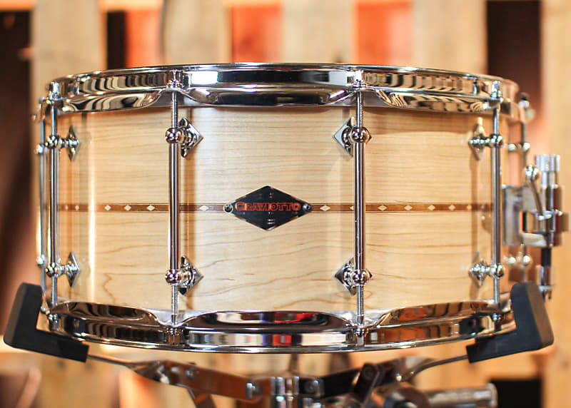Craviotto 6.5x14 Custom Shop 10-Lug Maple Satin Oil w/ Cherry | Reverb