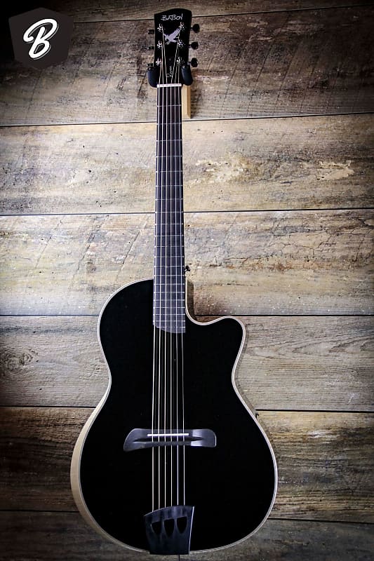Batson The Raven Acoustic/Electric Guitar in Black | Reverb