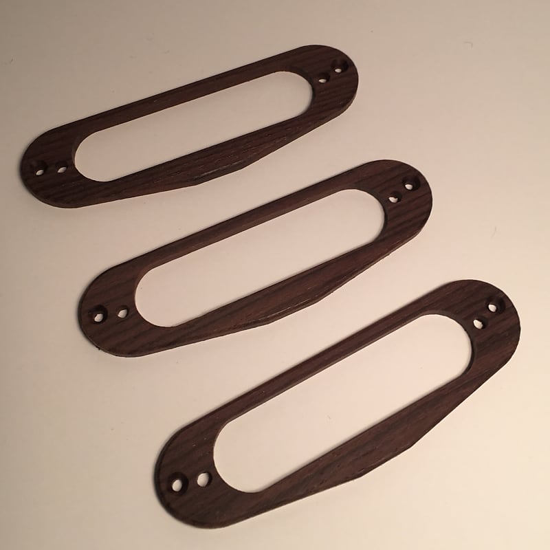 Guilford Indian Rosewood Set of 3 Single Coil Pickup Rings - | Reverb