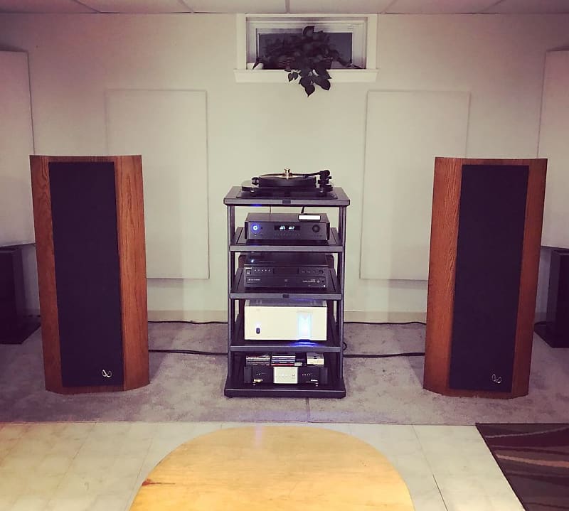 1981 Infinity Reference Standard II 5-way Tower Speakers Oak | Reverb