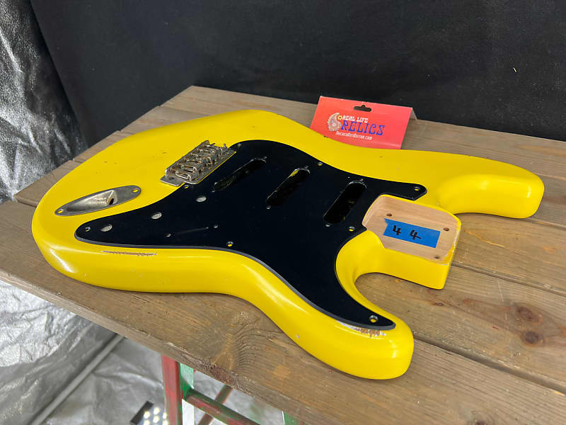 Real Life Relics Strat® Stratocaster® Body Aged Yellow Taxi | Reverb