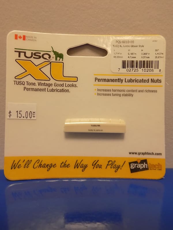 TUSQ XL PQL-6010 Jumbo Gibson Style Slotted Nut 43.53mm | Reverb