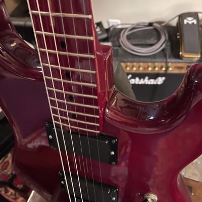 Rare 1983 ESP Mirage Custom Shop Super Strat Transparent Red | Reverb