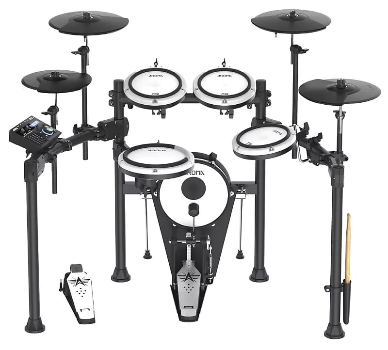Electronic Drum Kit Aroma TDX-25 II Mesh Heads 10 Pieces | Reverb