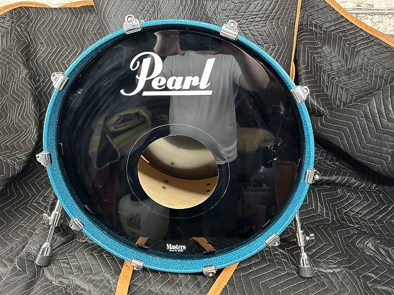 Pearl 22”x18” BRX Bass Drum in Ocean Sparkle 2000s - Ocean | Reverb