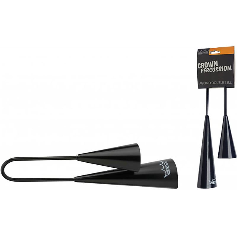 Remo CR-P005-00 2-Tone Agogo Black Metal | Reverb
