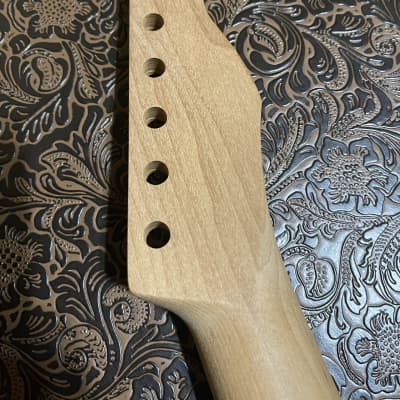 Telecaster Neck Roasted Maple/Ebony Reverse Headstock | Reverb