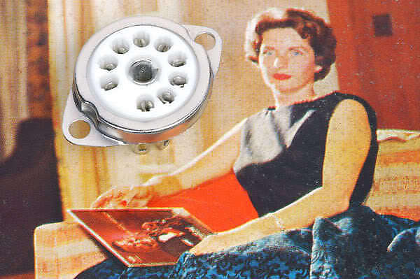 9 Pin Ceramic Top Chassis Mount Tube Sockets For 12AX7, EL84 | Reverb