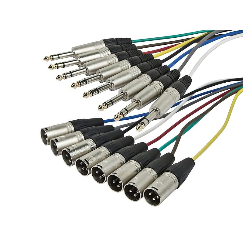 8-Channel 1/4-Inch Trs Male To Xlr Male Snake Cable - 3 Feet, | Reverb