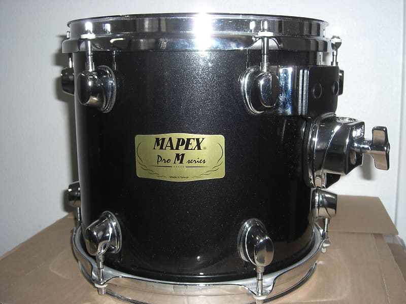 Mapex Pro-M Black Lacquer Maple shell 10x9 rack tom with | Reverb