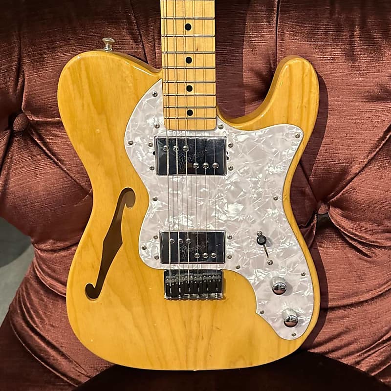 Fender 1996 MIJ Thinline Electric Guitar w/ Bag - Natural | Reverb