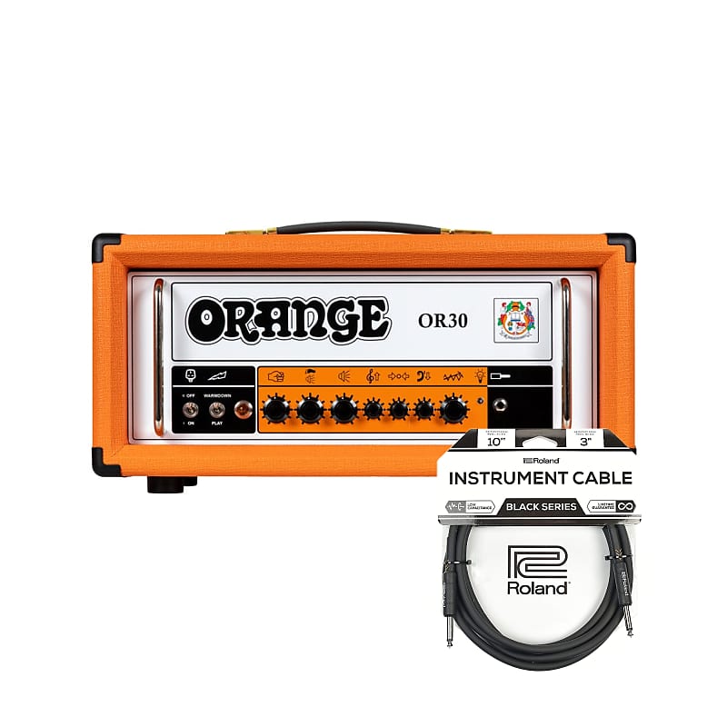 Orange OR30 30w All Valve Amp Head Cable Bundle | Reverb
