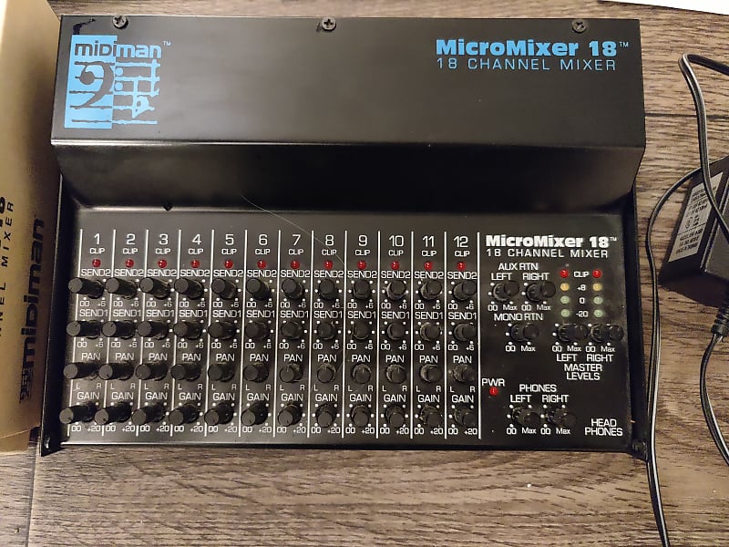 Midiman MicroMixer 18 90s - Black | Reverb