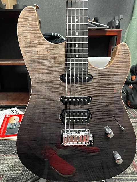 Kiesel Theos Black Fade Flamed Maple Black Limba | Reverb