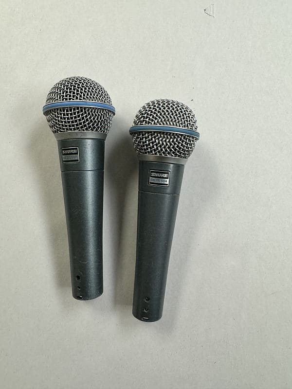 2x Shure BETA 58A Handheld Supercardioid Dynamic Microphone - | Reverb