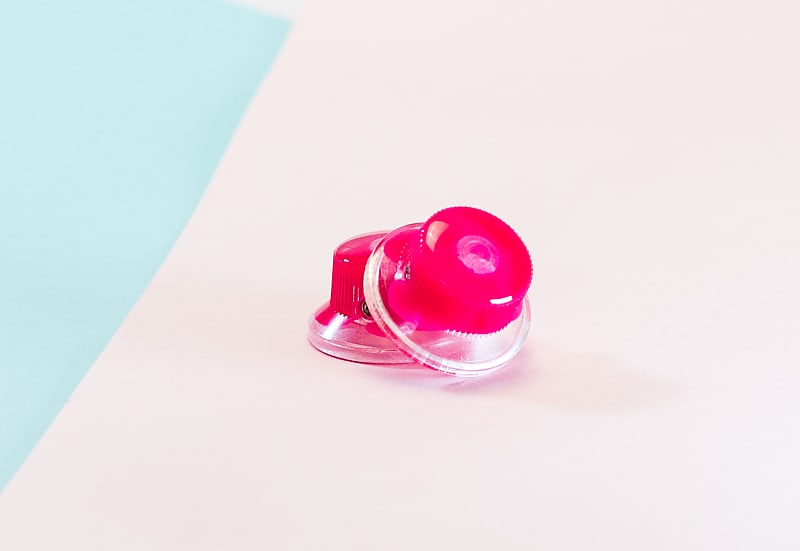 Hot Pink Swirl Bell Knob Set-Screw Duo | Reverb